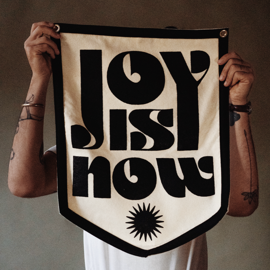 'Joy Is Now' Banner – Real Fun, Wow!